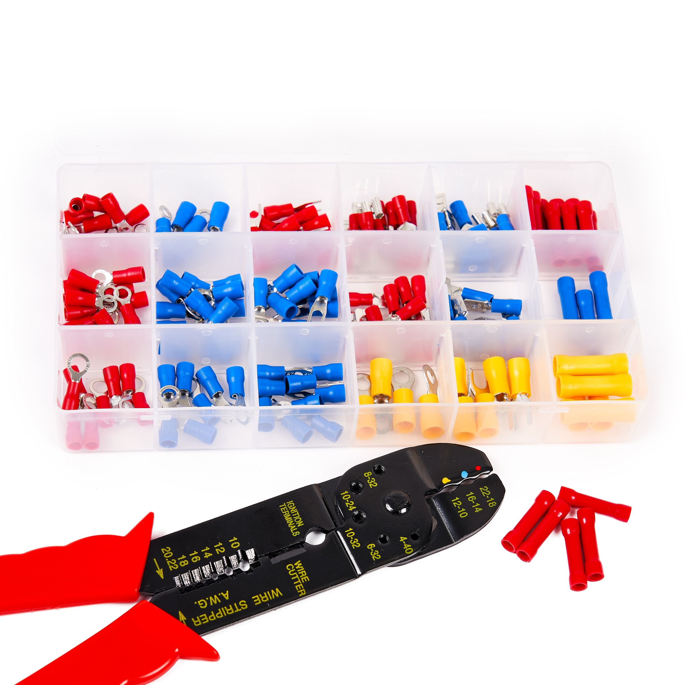BKIT150 | 158 Piece Terminal Connector Kit with Crimping Tool Included ...